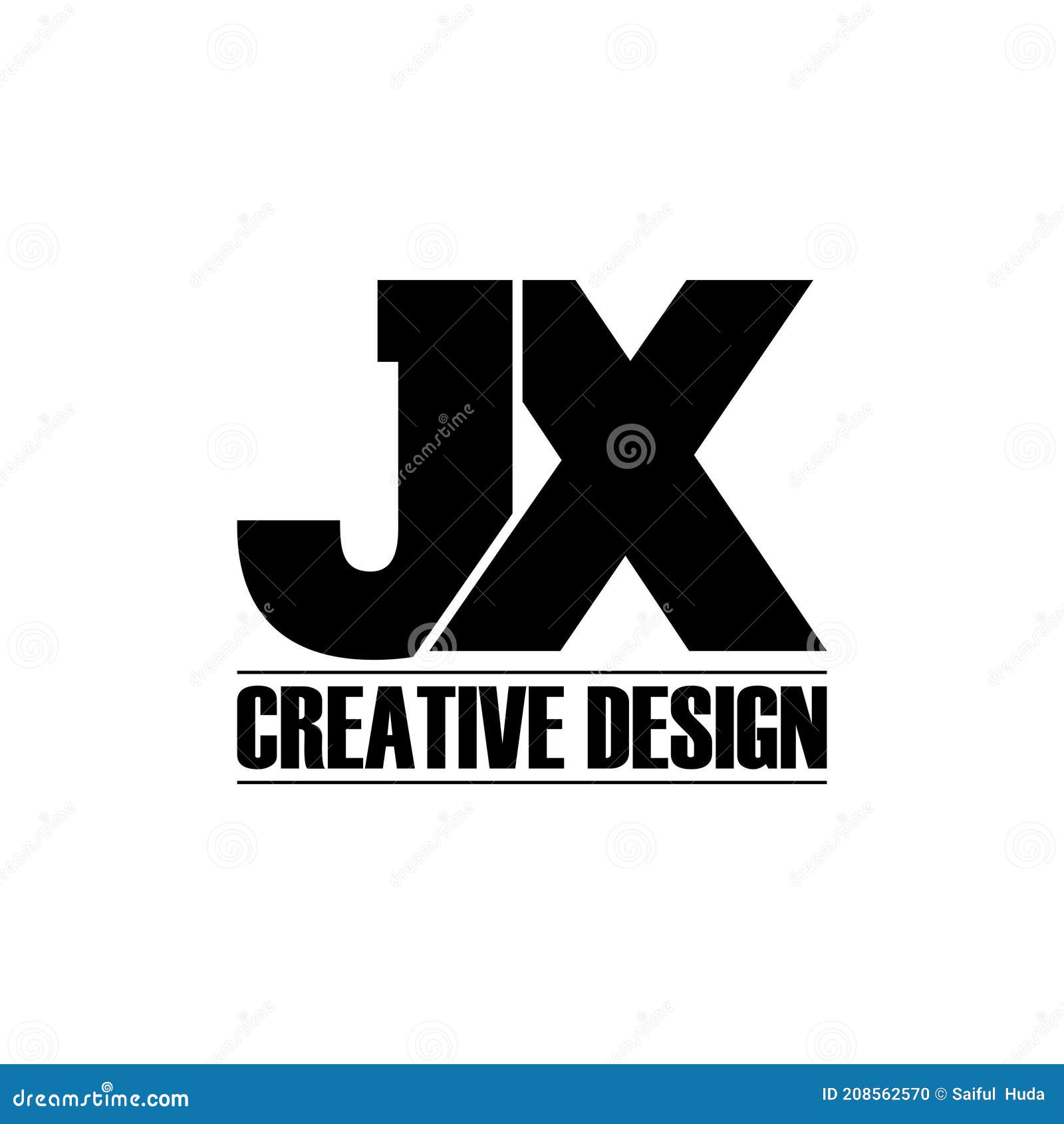 Lette JX Simple Monogram Logo Icon Design. Stock Vector - Illustration ...