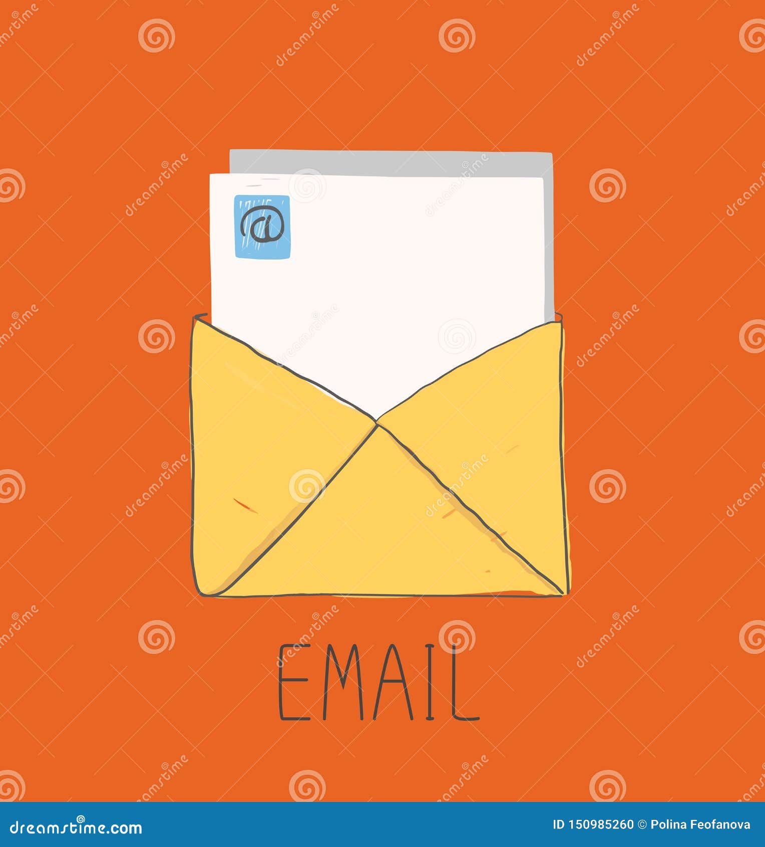 Vector Illustration of Email Message. Stock Vector - Illustration of ...