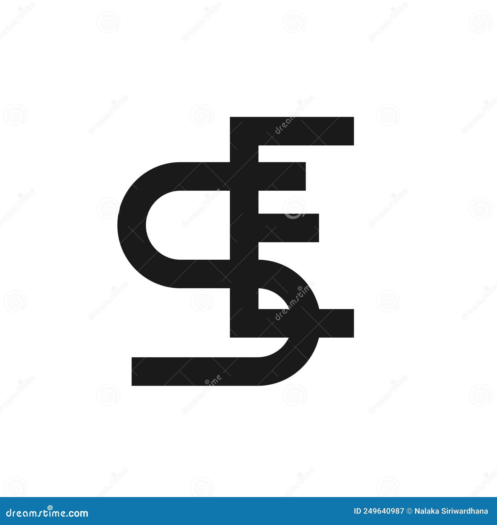 SE Letter Bold Style Logo Template. Stock Vector - Illustration of ...