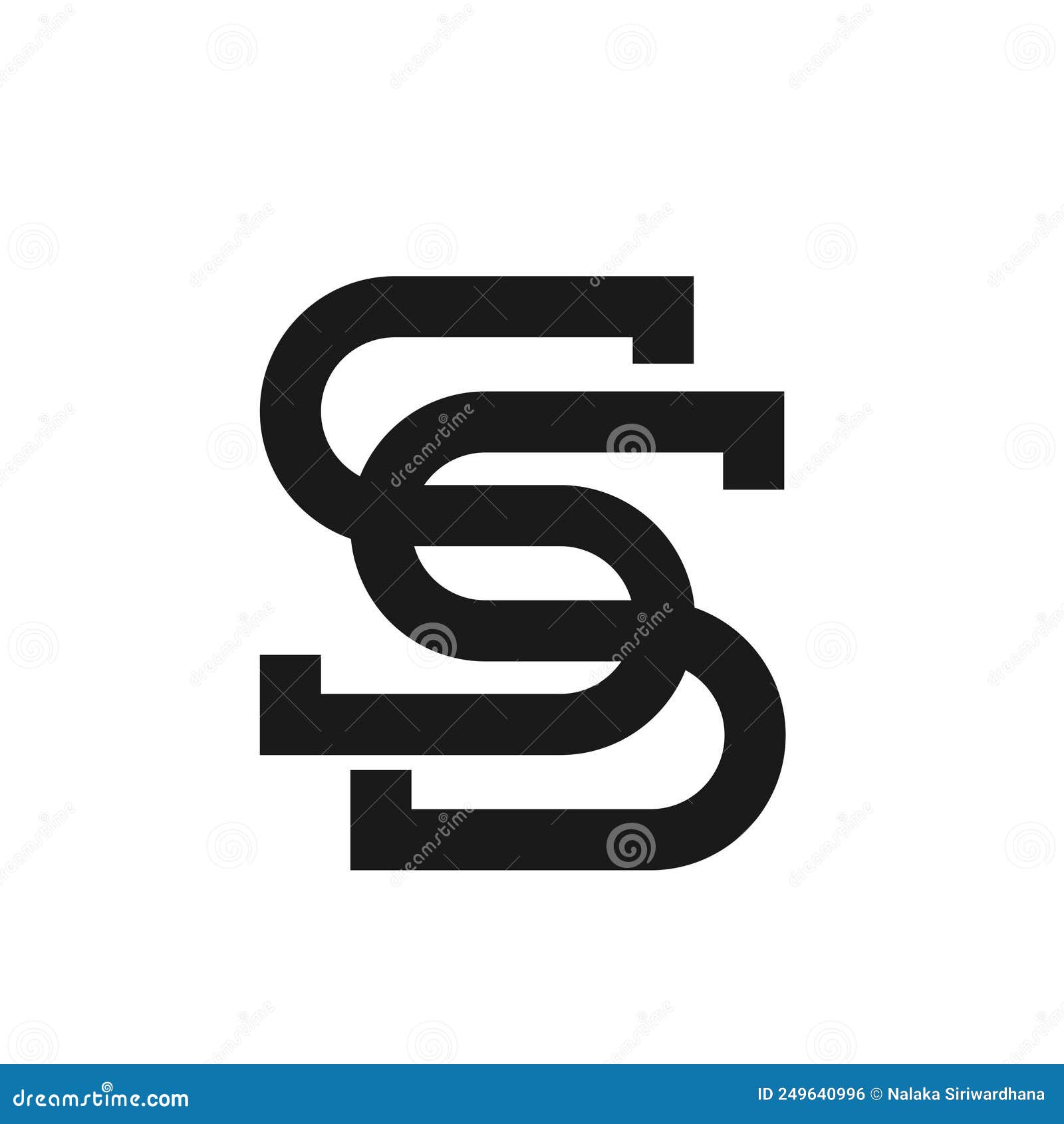 SS Letter Bold Style Logo Template. Stock Vector - Illustration of ...