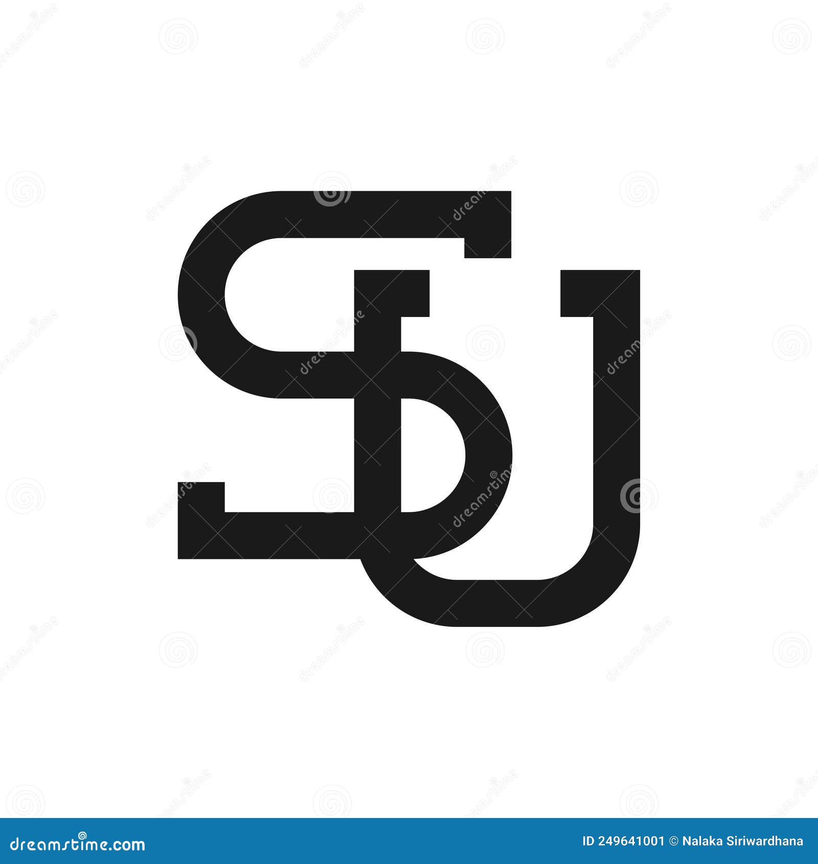 SU Letter Bold Style Logo Template. Stock Vector - Illustration of ...