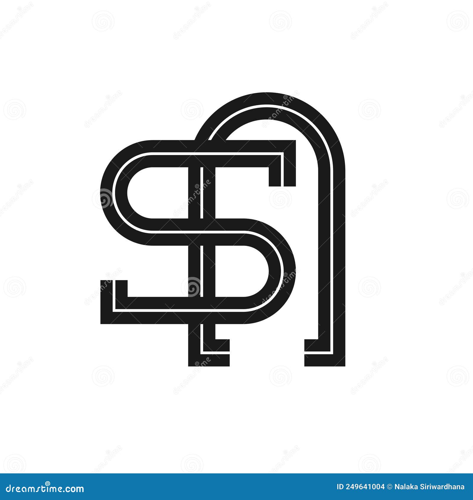 SA Letter Bold Style Logo Template. Stock Vector - Illustration of ...