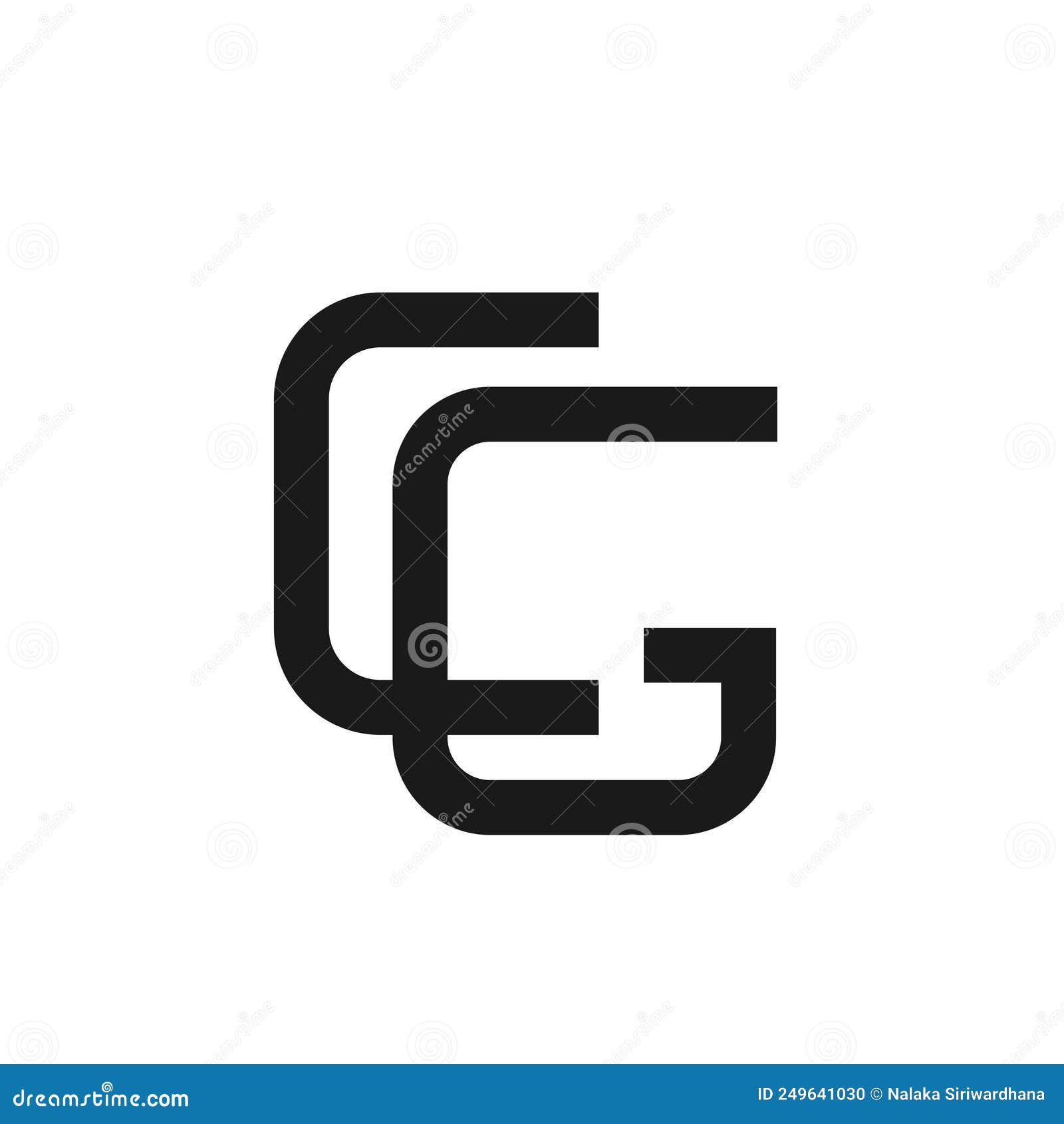 CG Letter Bold Style Logo Template. Stock Vector - Illustration of ...