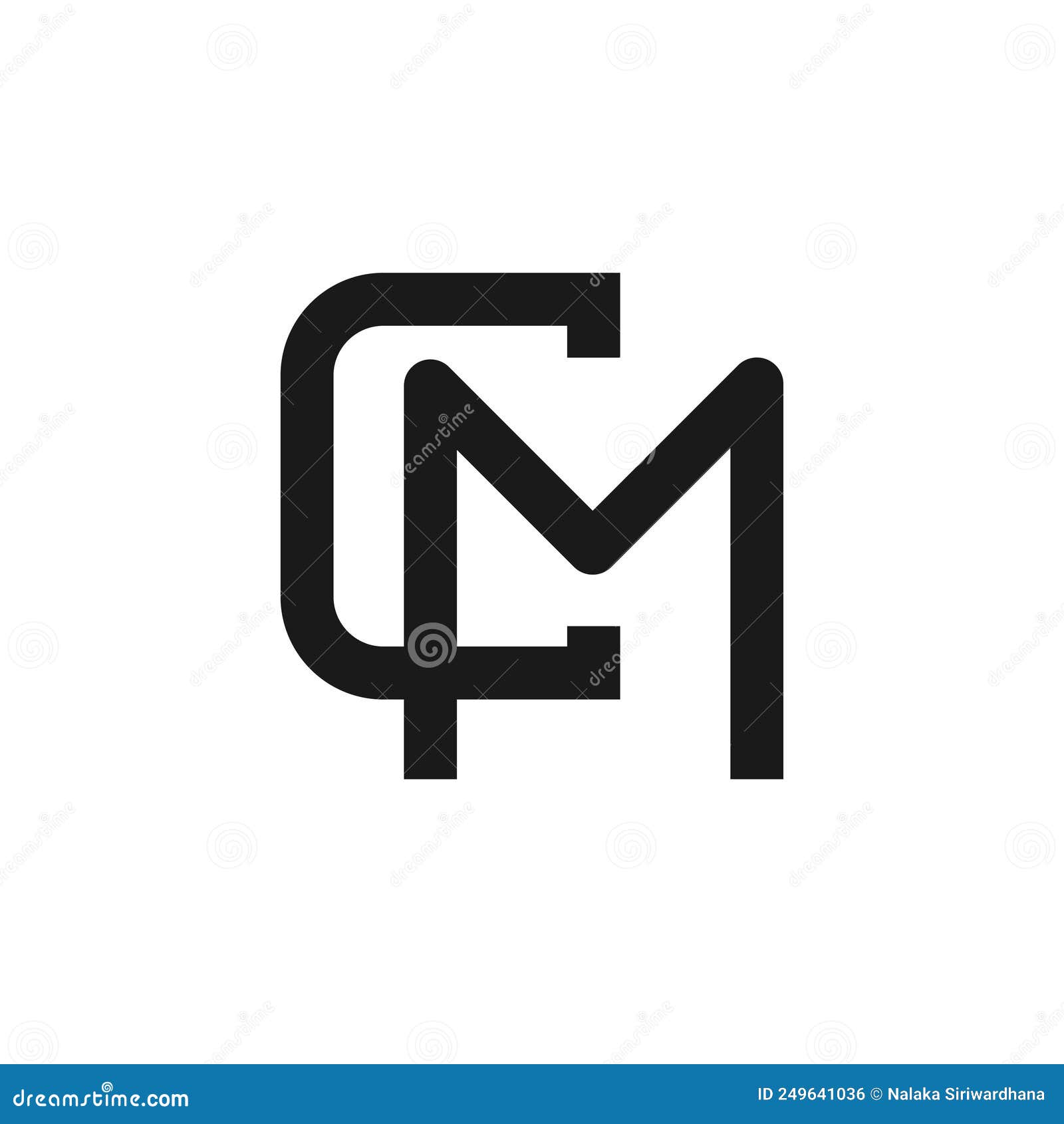 CM Letter Bold Style Logo Template. Stock Vector - Illustration of ...