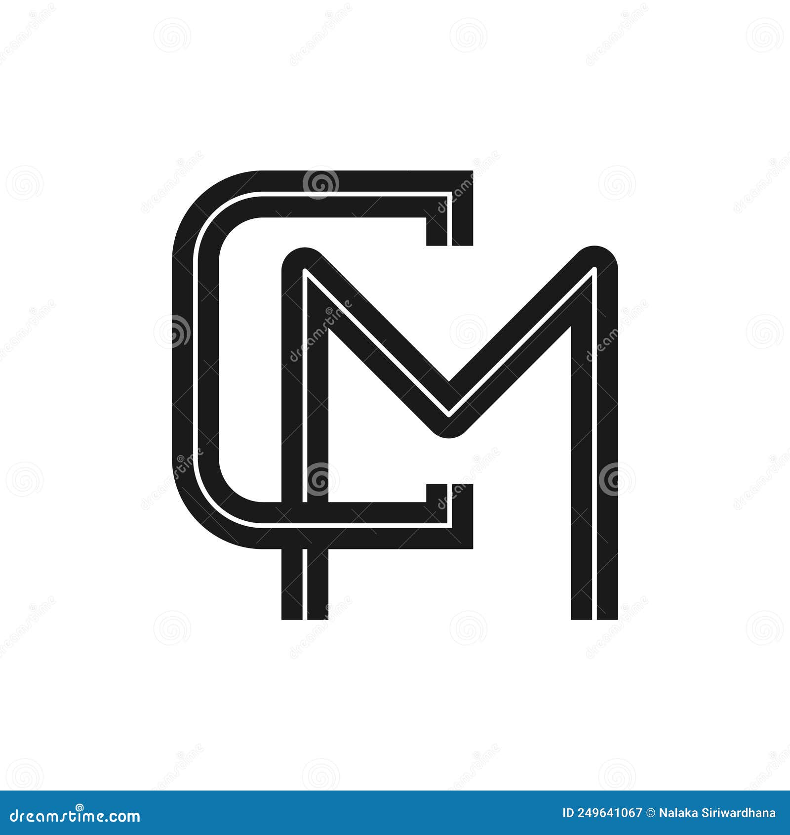 CM Letter Bold Style Logo Template. Stock Vector - Illustration of ...