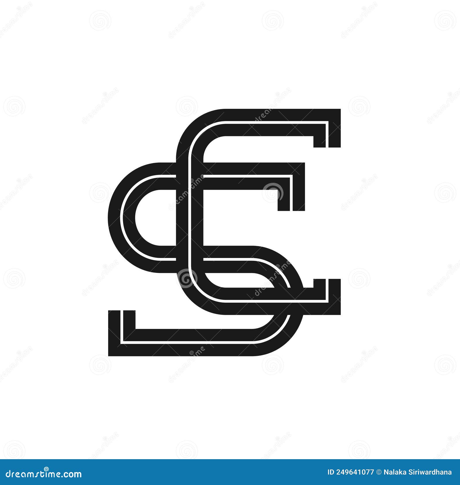SC Letter Bold Style Logo Template. Stock Vector - Illustration of ...