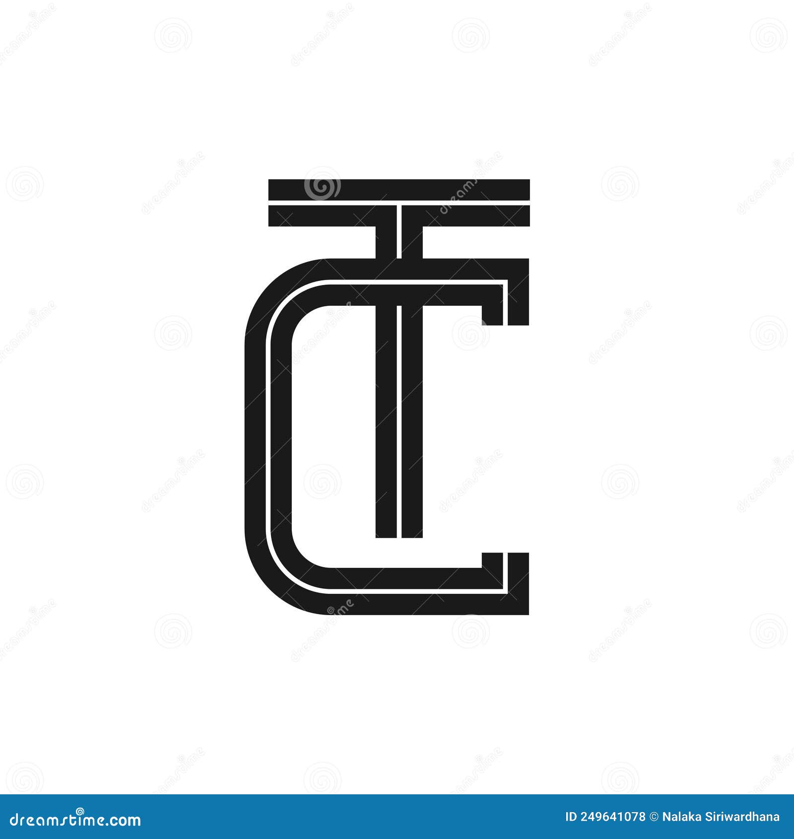 CT Letter Bold Style Logo Template. Stock Vector - Illustration of ...