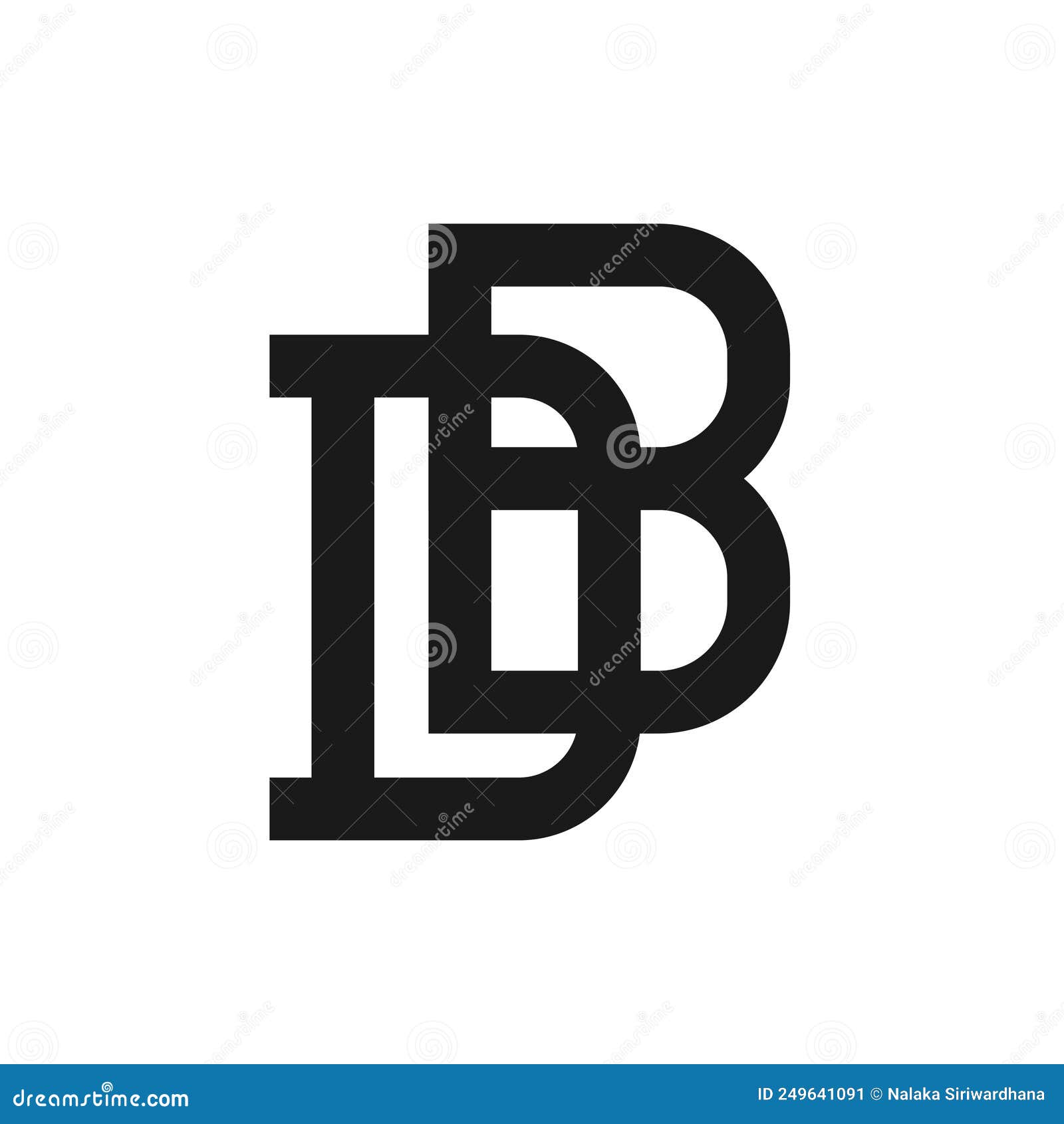 DB Letter Bold Style Logo Template. Stock Vector - Illustration of ...