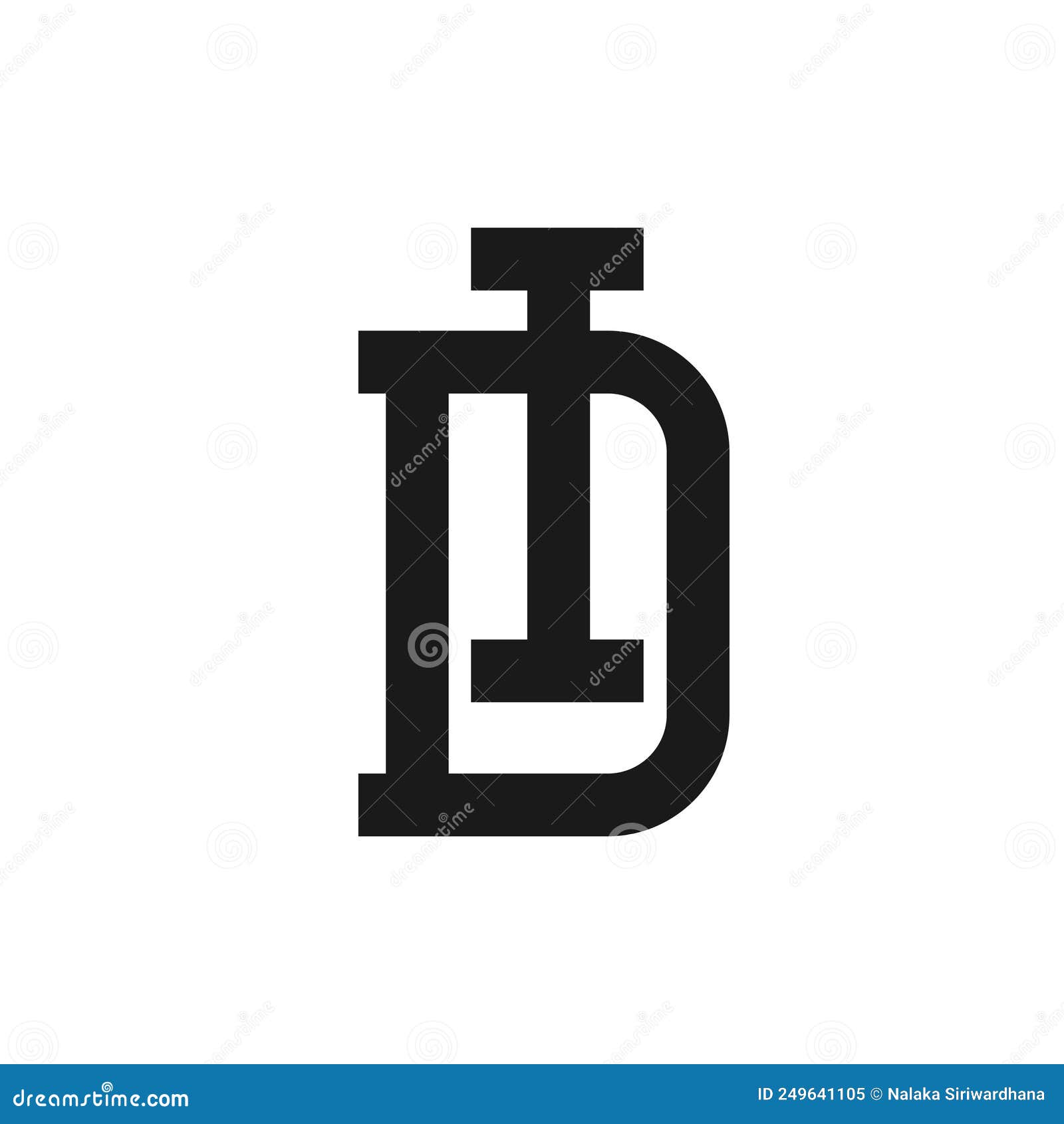 DI Letter Bold Style Logo Template. Stock Vector - Illustration of ...