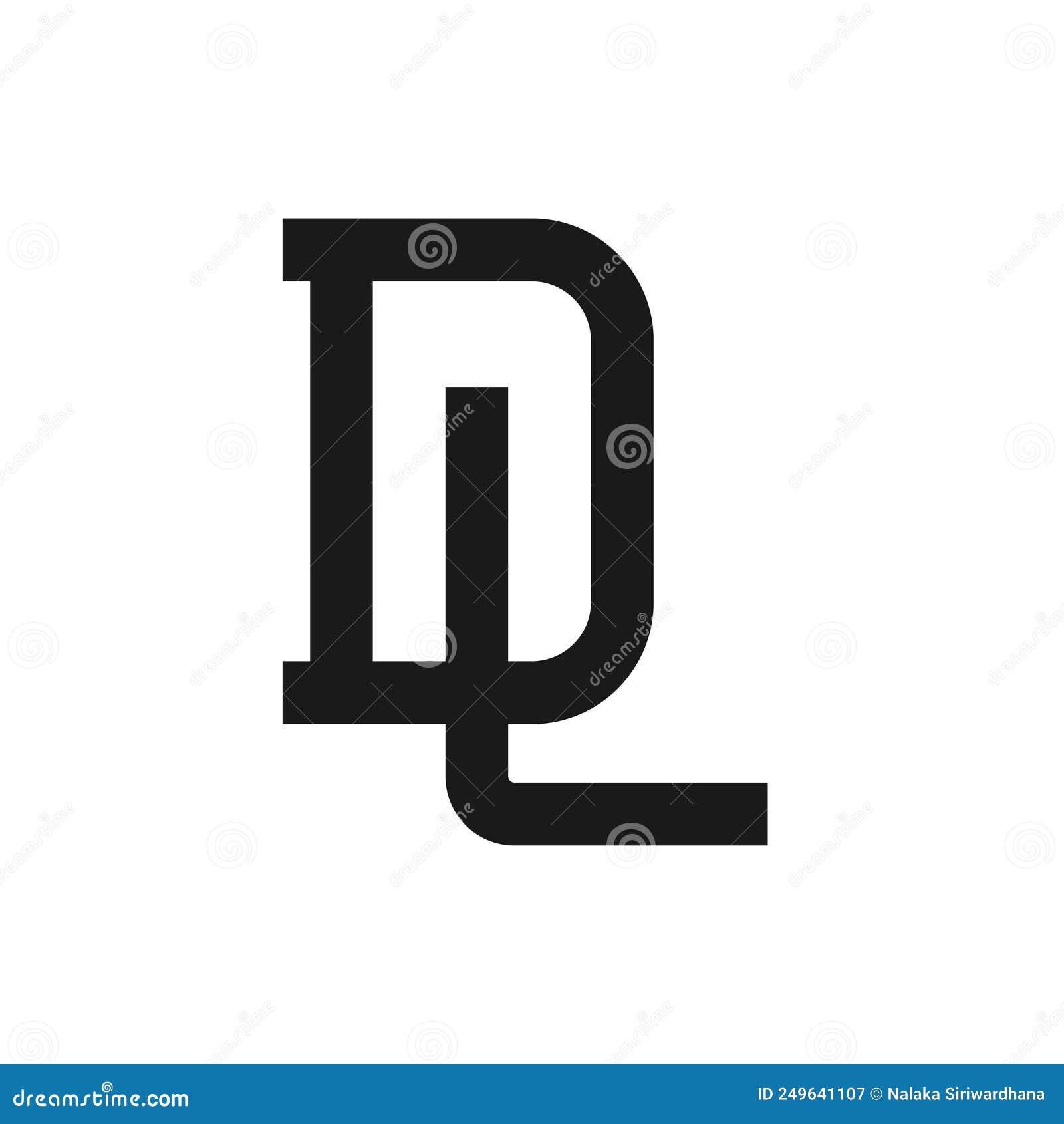 DL Letter Bold Style Logo Template. Stock Vector - Illustration of ...