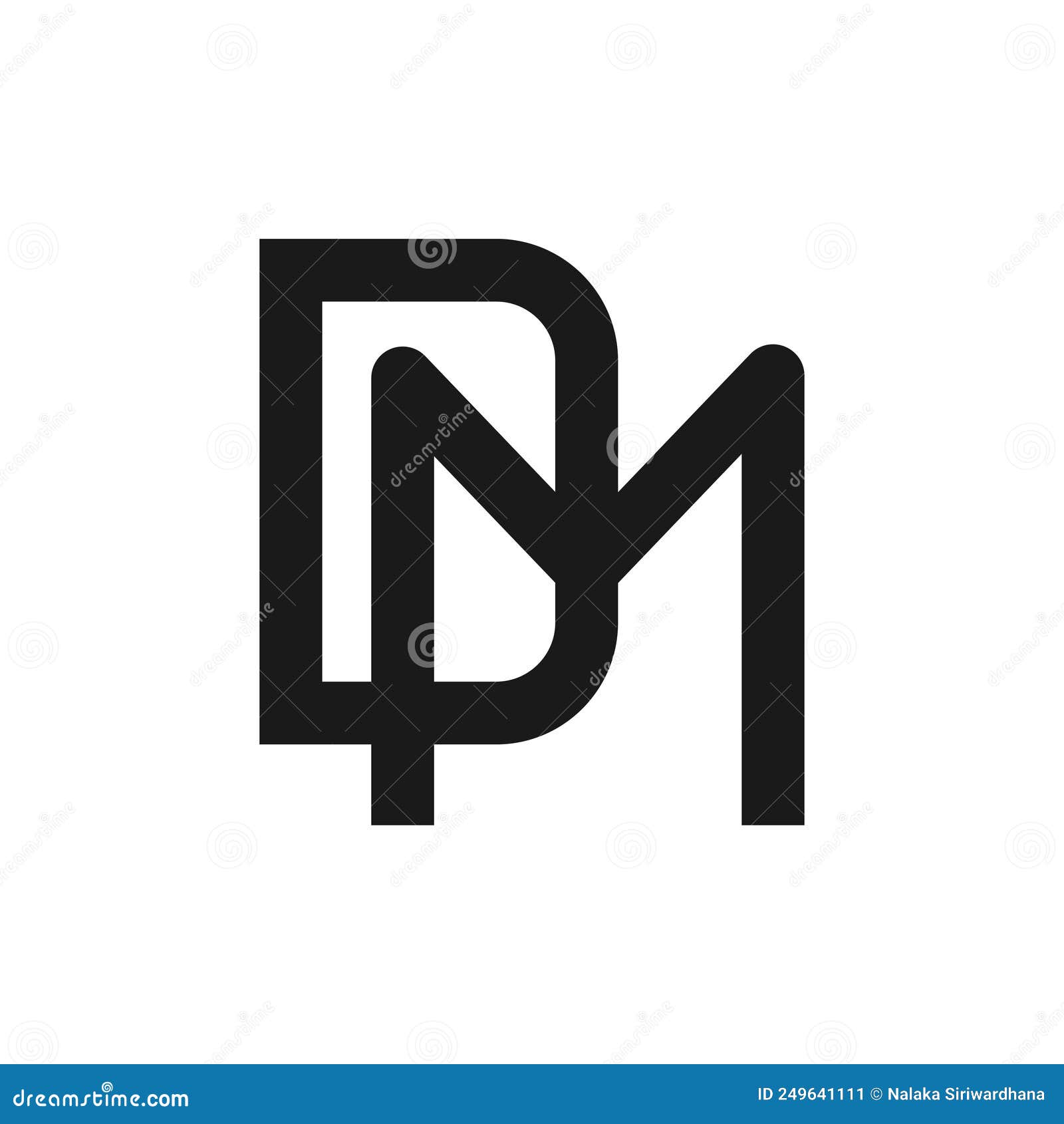 DM Letter Bold Style Logo Template. Stock Vector - Illustration of ...