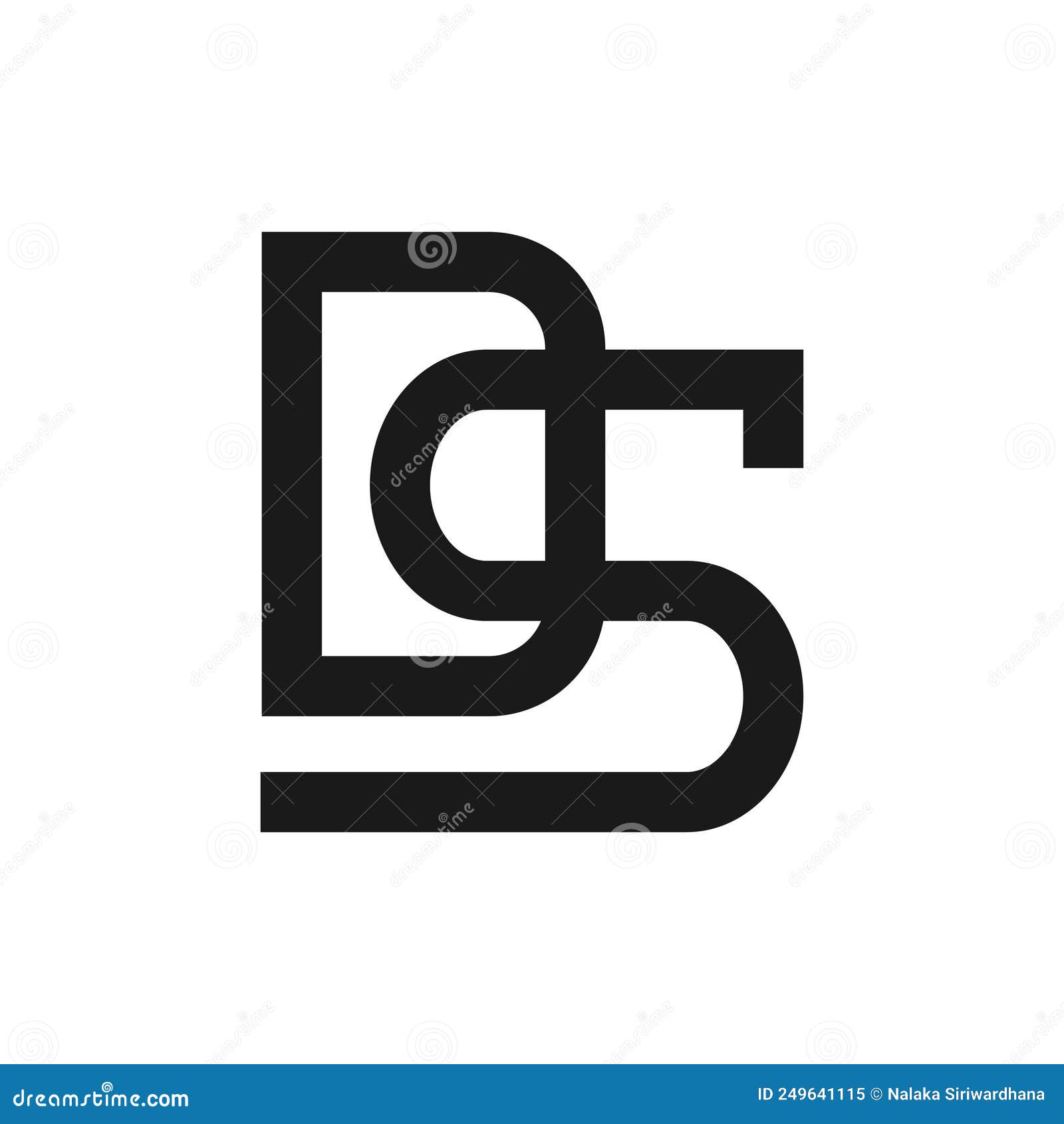 DS Letter Bold Style Logo Template. Stock Vector - Illustration of ...