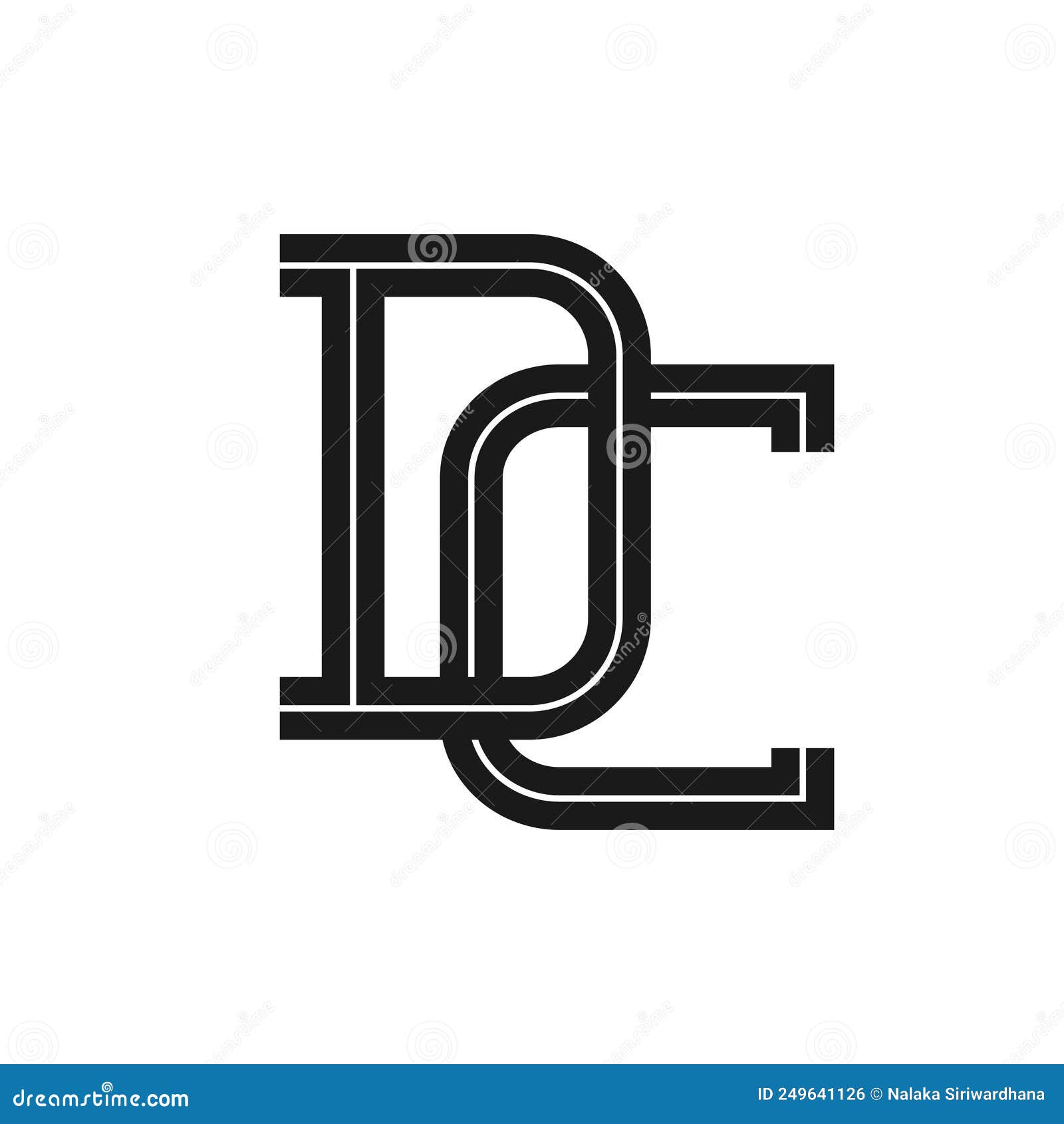 DC Letter Bold Style Logo Template. Stock Vector - Illustration of file ...