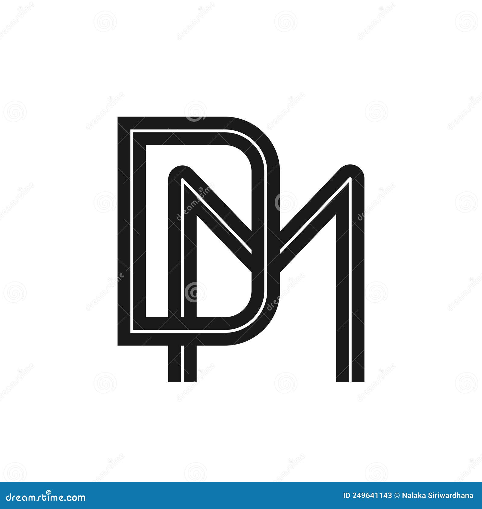 DM Letter Bold Style Logo Template. Stock Vector - Illustration of ...