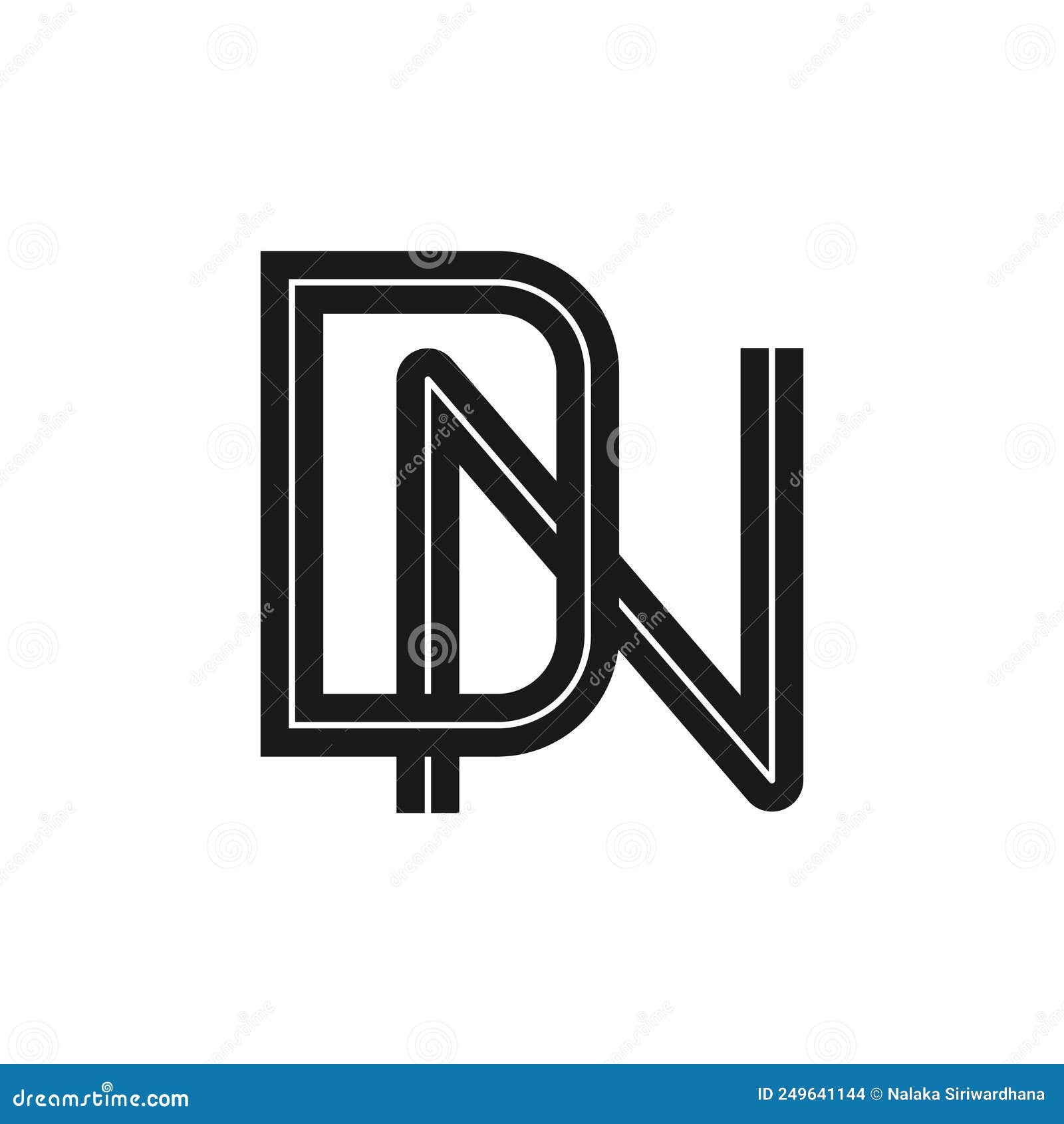 DN Letter Bold Style Logo Template. Stock Vector - Illustration of ...