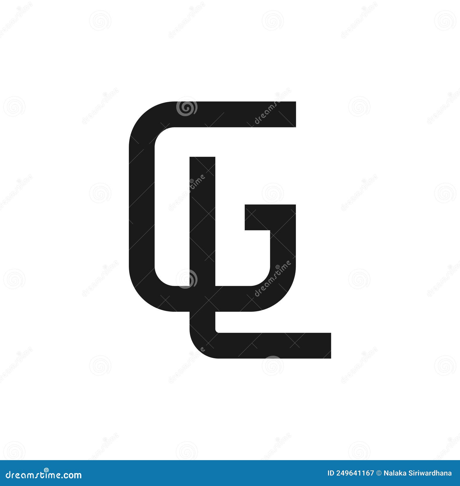 GL Letter Bold Style Logo Template. Stock Vector - Illustration of ...