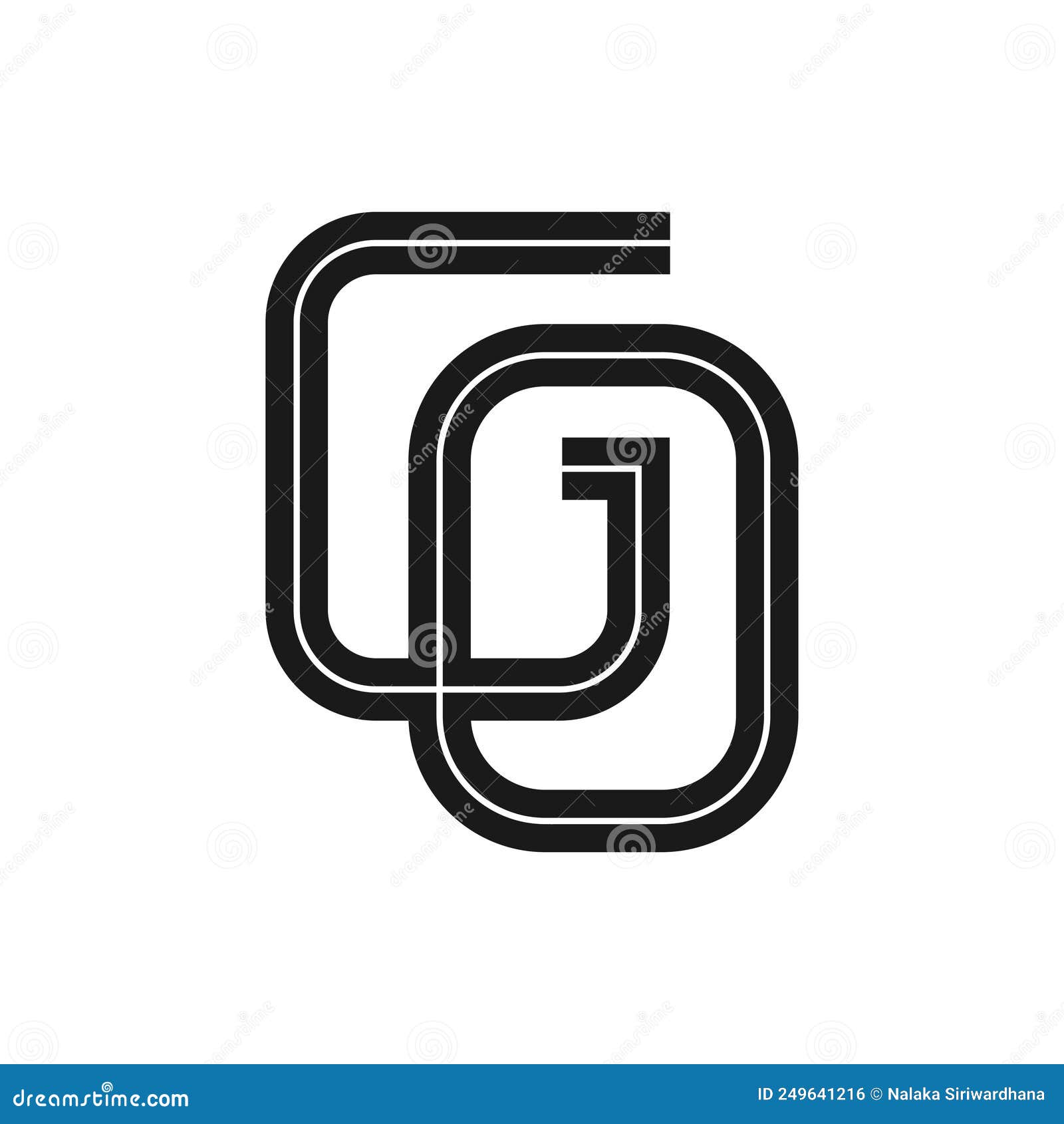 GO Letter Bold Style Logo Template. Stock Vector - Illustration of ...