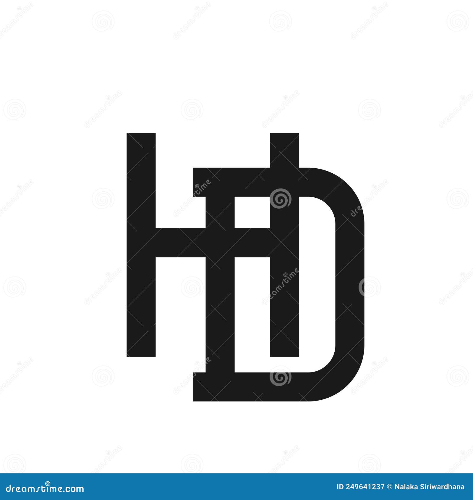 HD Letter Bold Style Logo Template. Stock Vector - Illustration of ...