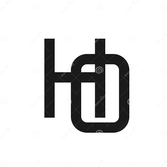 HO Letter Bold Style Logo Template. Stock Vector - Illustration of ...