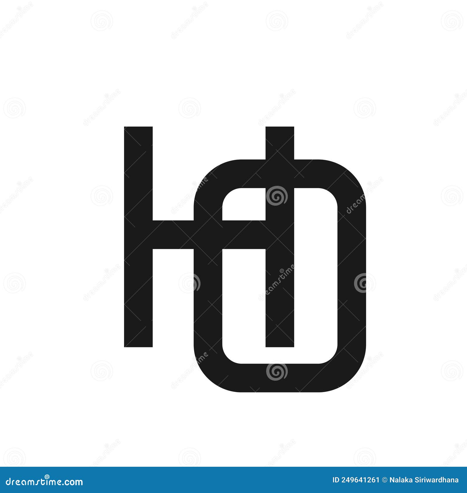 HO Letter Bold Style Logo Template. Stock Vector - Illustration of ...