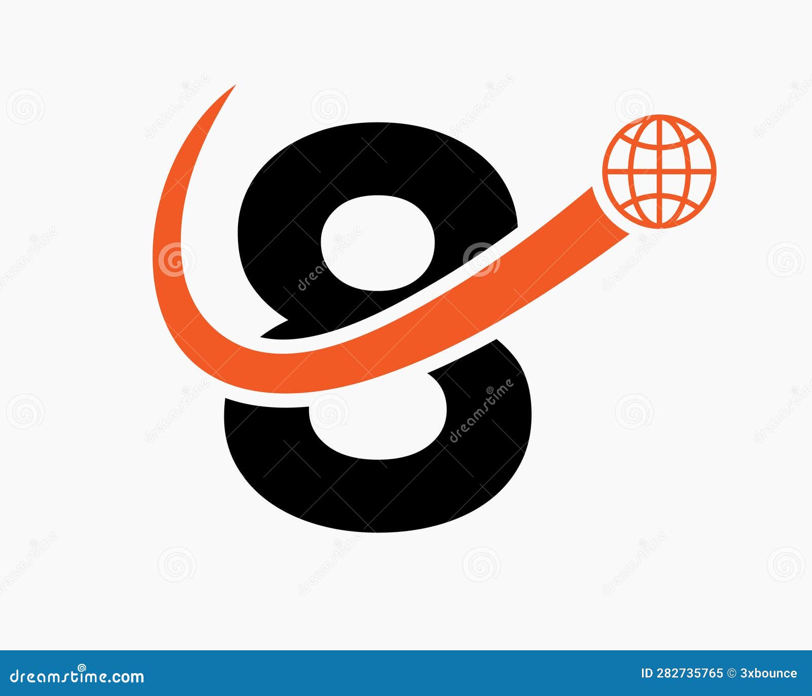 Letter 8 Global Logo Design. World Logotype Symbol Vector Template ...
