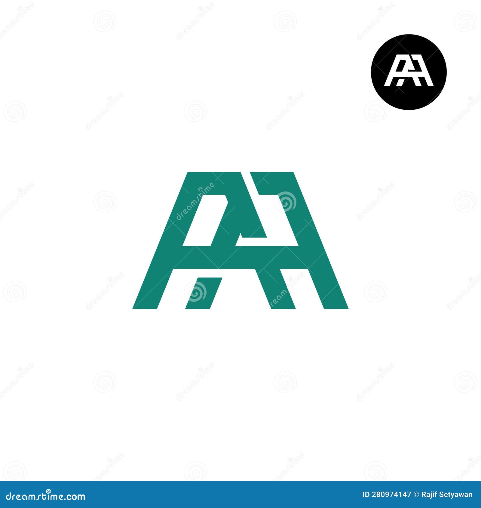 Letter AA AAA Monogram Logo Design Stock Vector - Illustration of ...