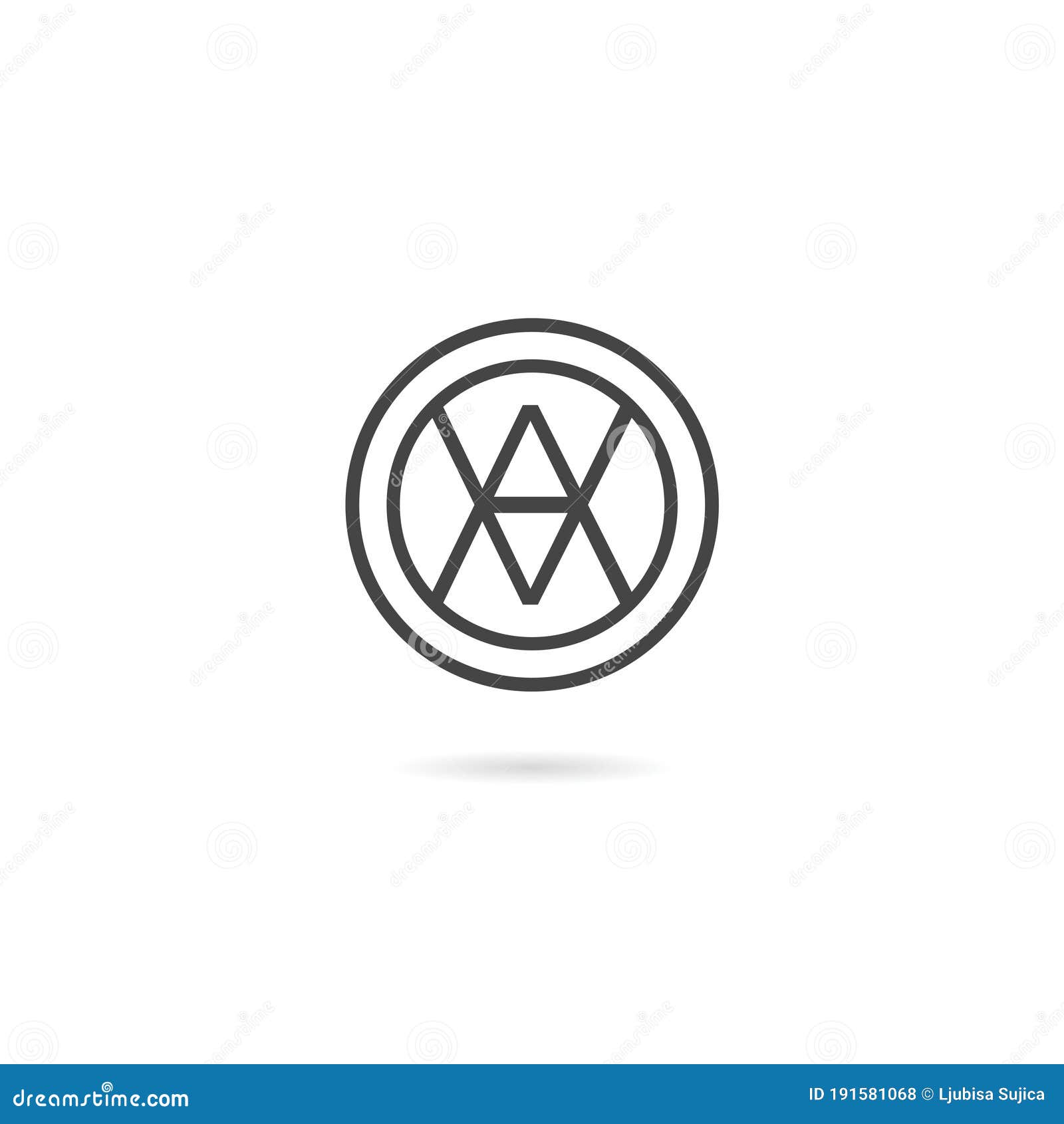 Letter AA Logo Design with Shadow Stock Vector - Illustration of letter ...