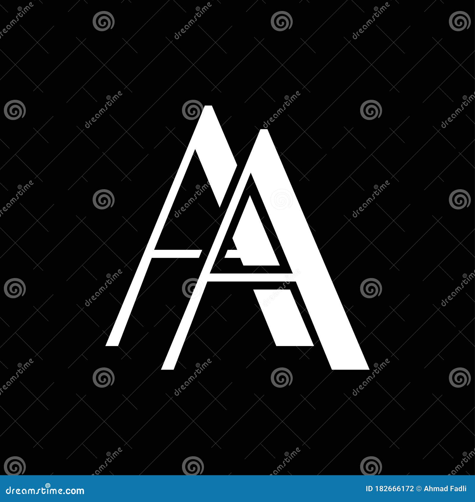 Letter AA Logo Design Template. Stock Vector - Illustration of initial ...