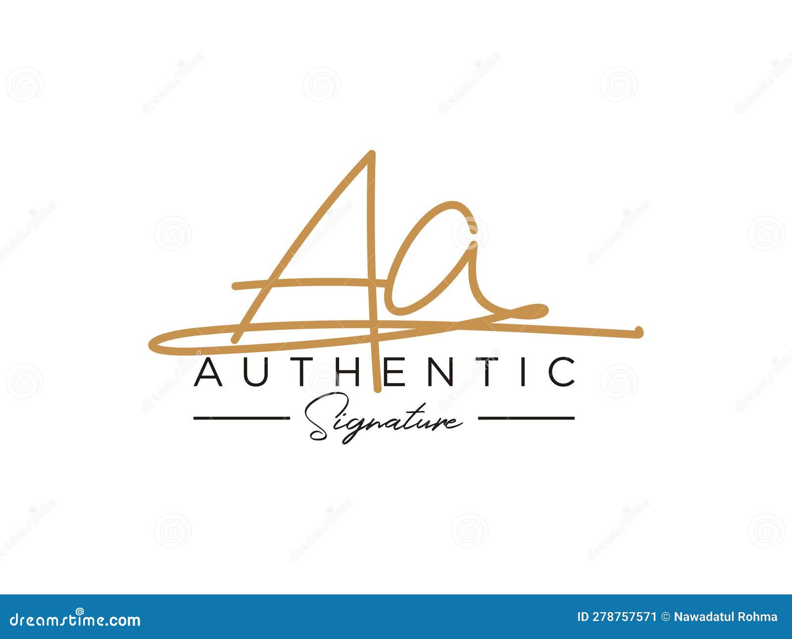 Letter AA Signature Logo Template Vector Stock Vector - Illustration of ...