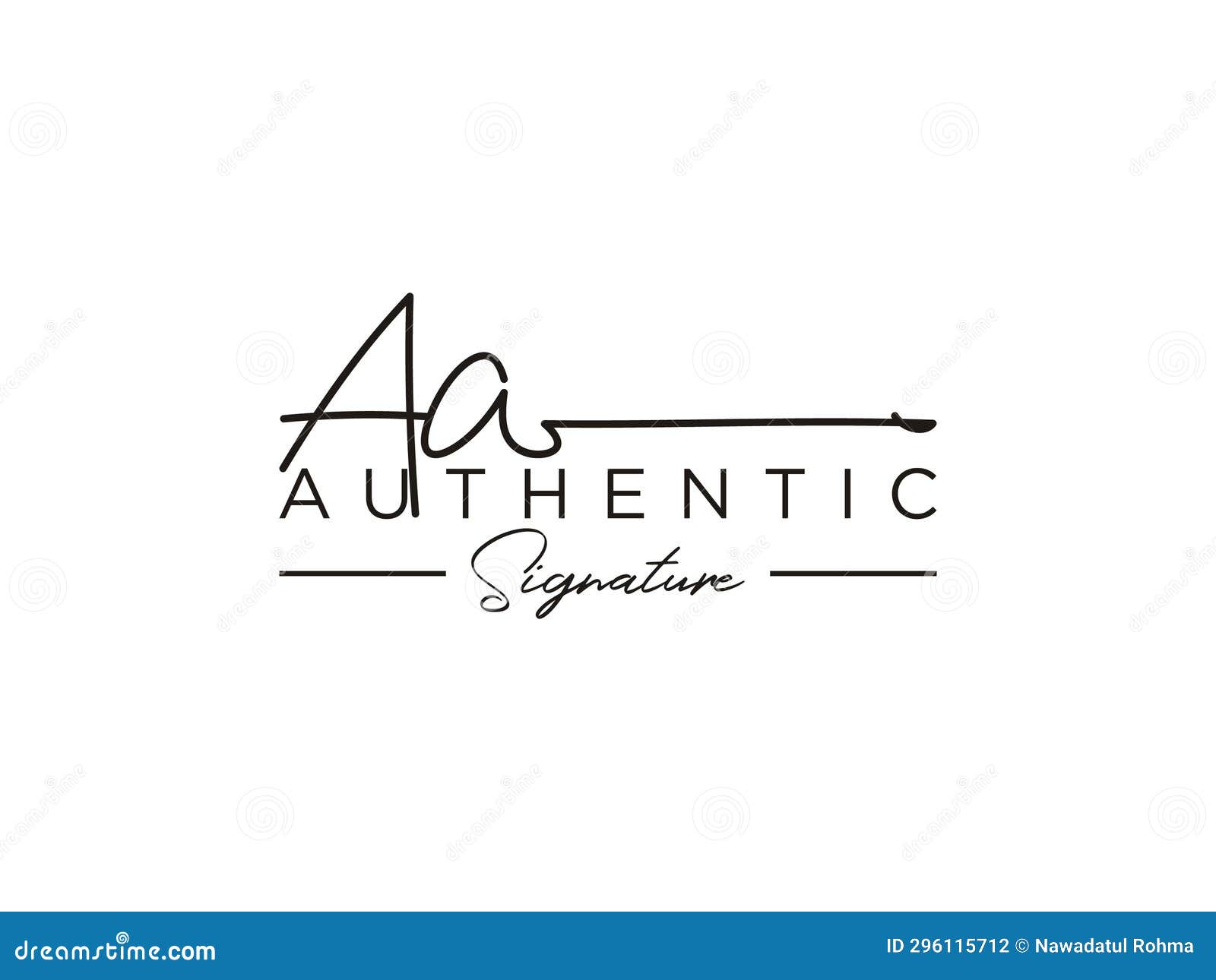 Letter AA Signature Logo Template Vector Stock Vector - Illustration of ...
