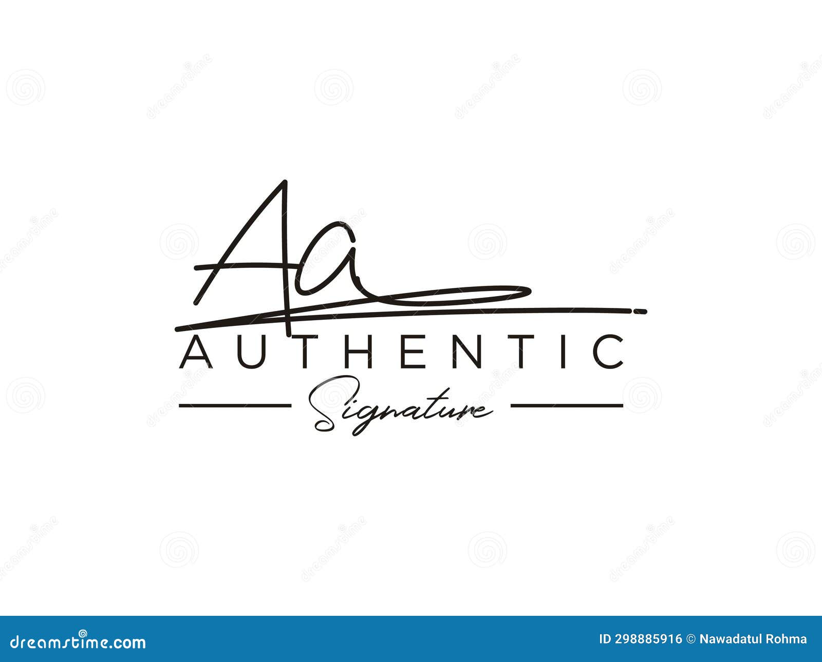 Letter AA Signature Logo Template Vector Stock Vector - Illustration of ...