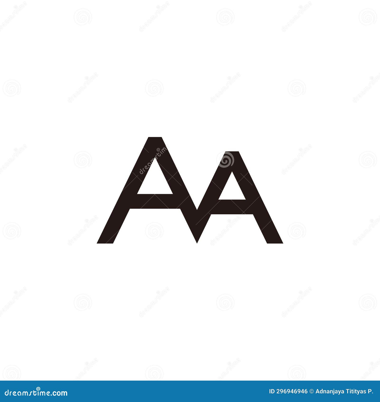 Letter Aa Simple Linked Font Logo Vector Stock Vector - Illustration of ...