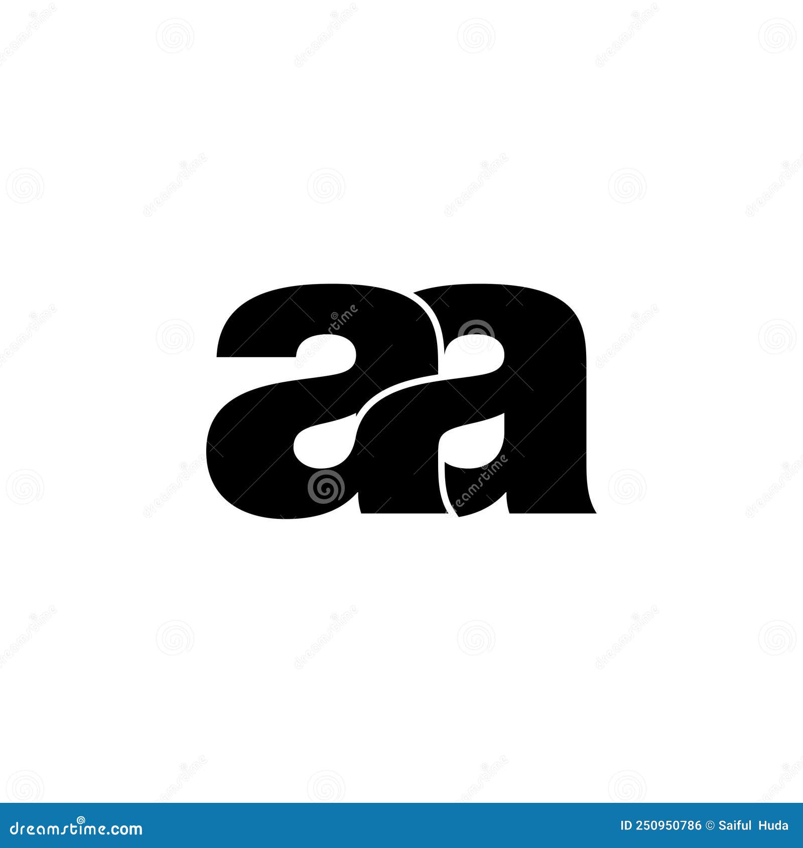 Letter AA Simple Monogram Logo Icon Design. Stock Vector - Illustration ...
