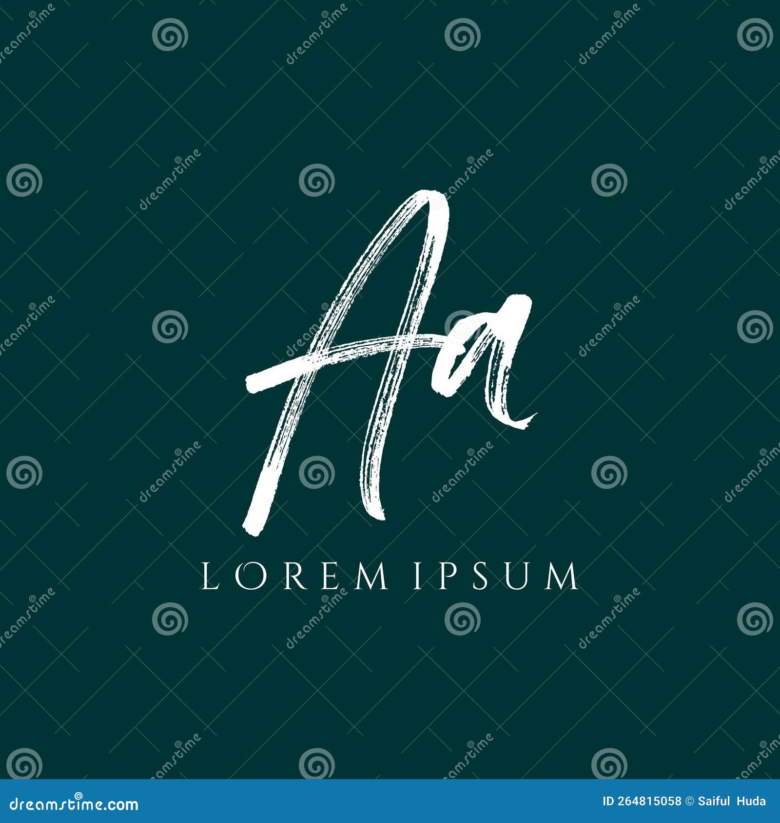 Letter AA Simple Monogram Logo Icon Design. Stock Vector - Illustration ...