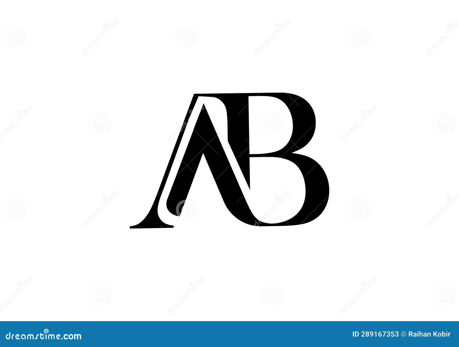 Letter AB logo design stock illustration. Illustration of modern ...