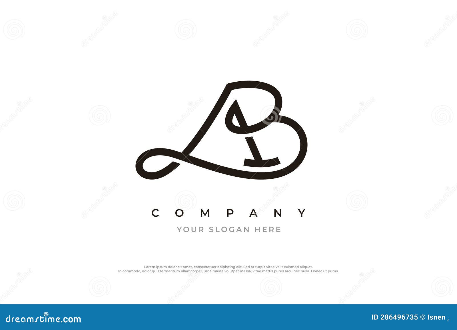 Letter AB Monogram Logo Design Stock Vector - Illustration of company ...