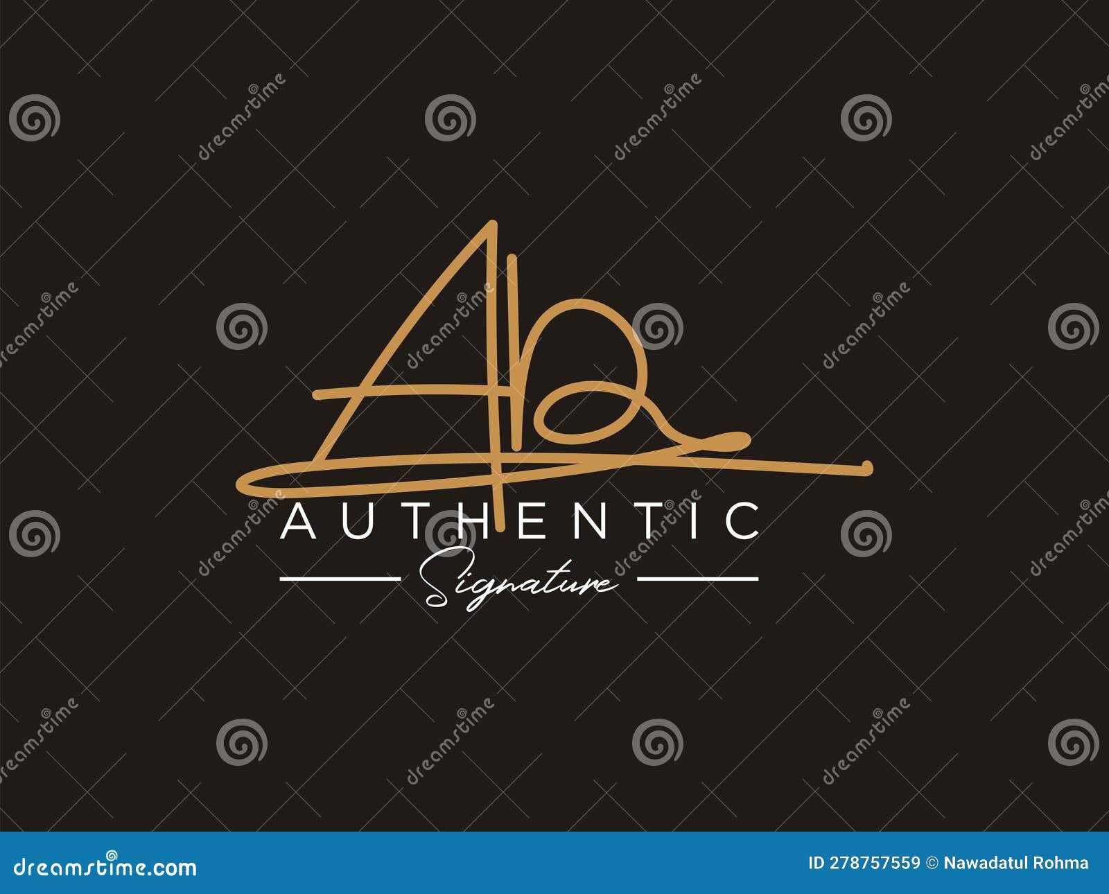 Letter AB Signature Logo Template Vector Stock Vector - Illustration of ...