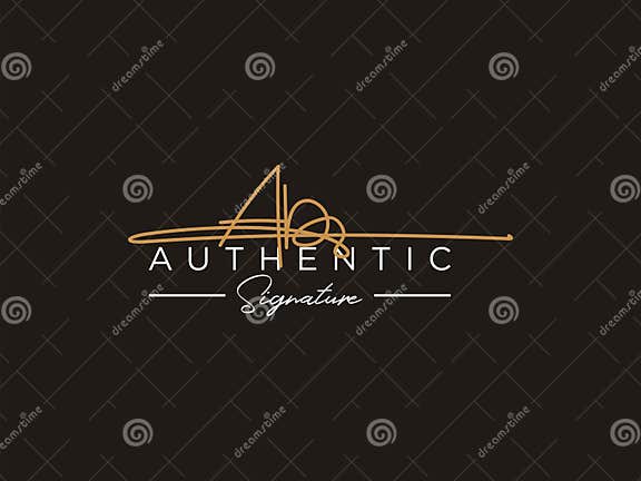 Letter AB Signature Logo Template Vector Stock Vector - Illustration of ...