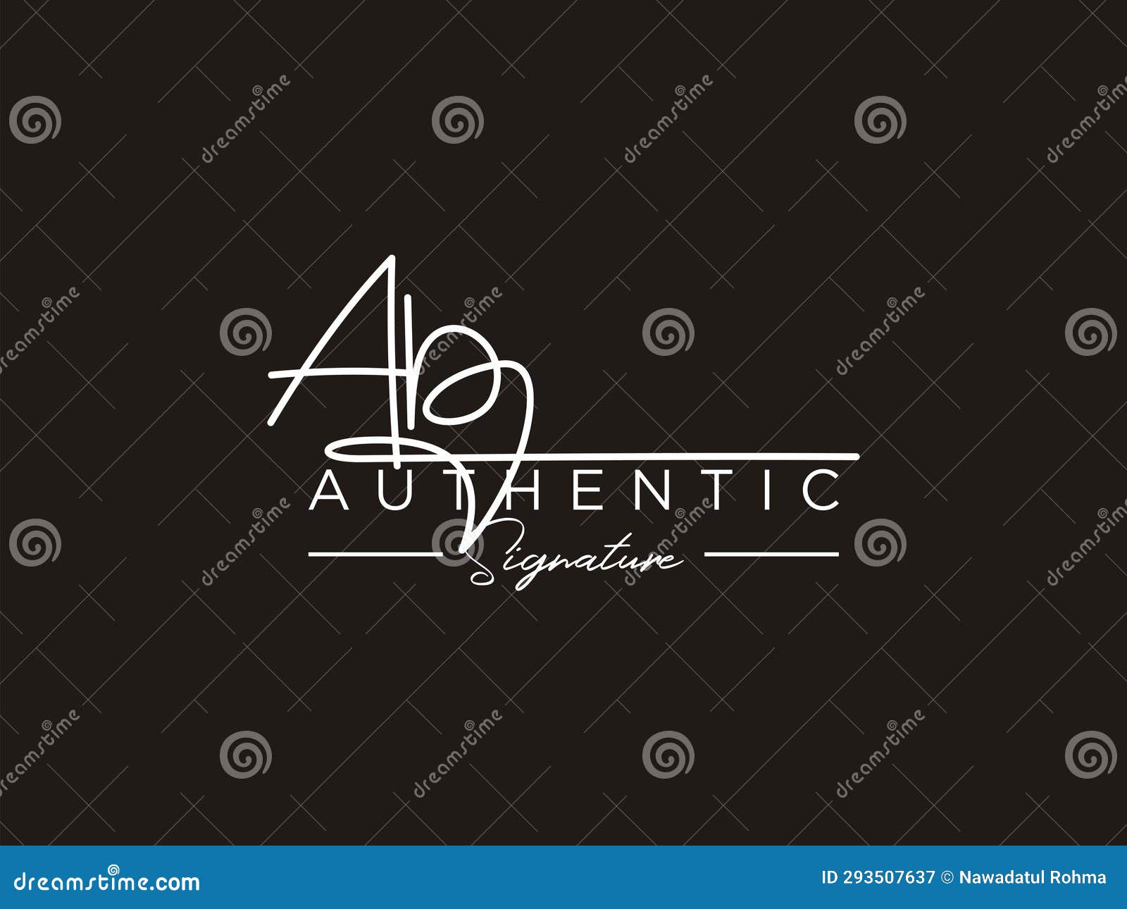 Letter AB Signature Logo Template Vector Stock Vector - Illustration of ...