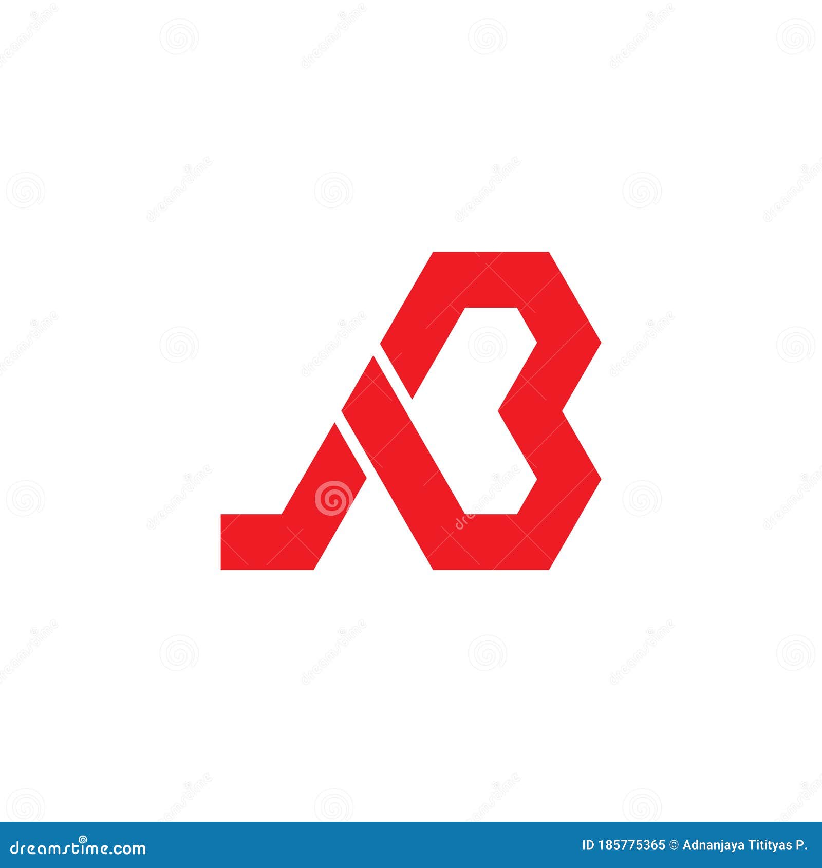 Letter Ab Simple Geometric Design Logo Vector Stock Vector ...