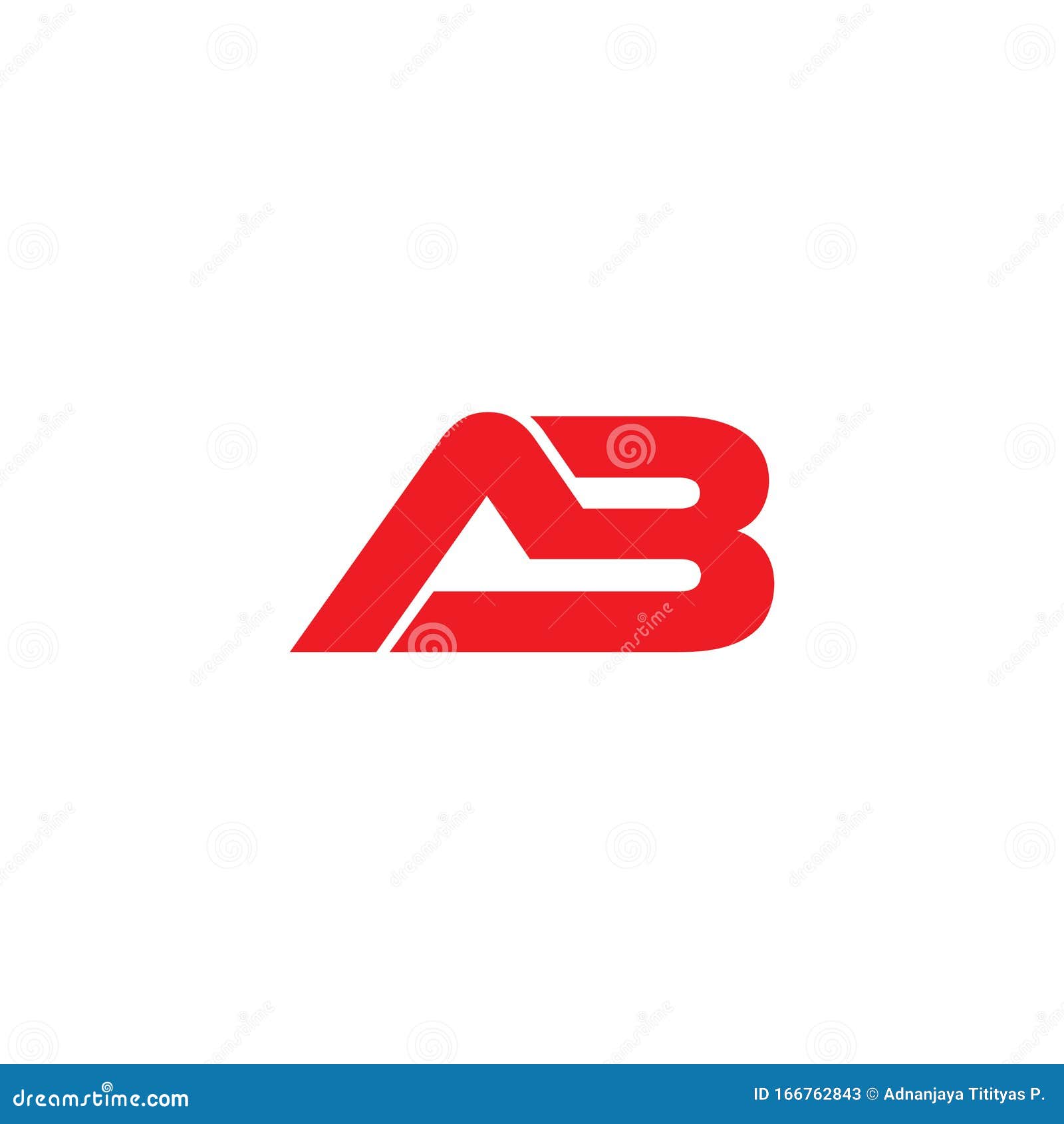 Letter Ab Simple Linked Geometric Logo Vector Stock Vector ...