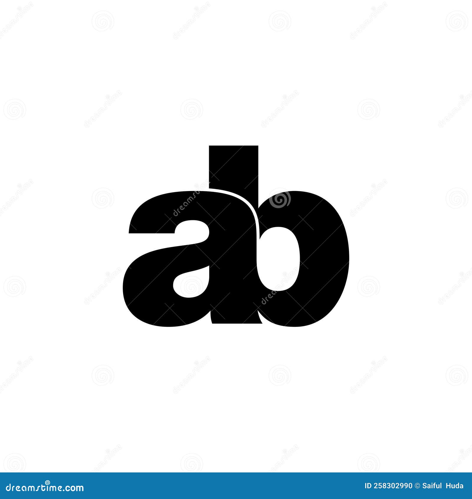 Letter AB Simple Monogram Logo Icon Design. Stock Vector - Illustration ...