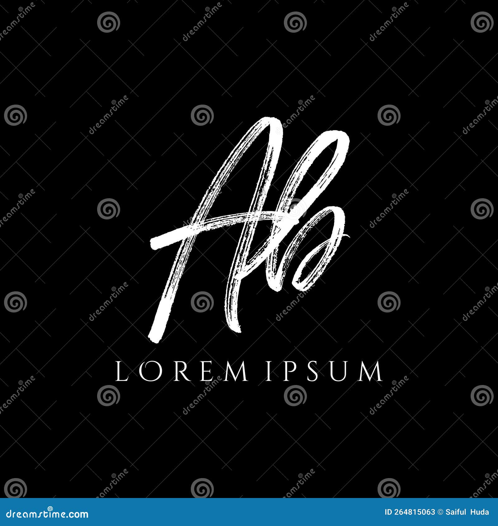 Letter AB Simple Monogram Logo Icon Design. Stock Vector - Illustration ...