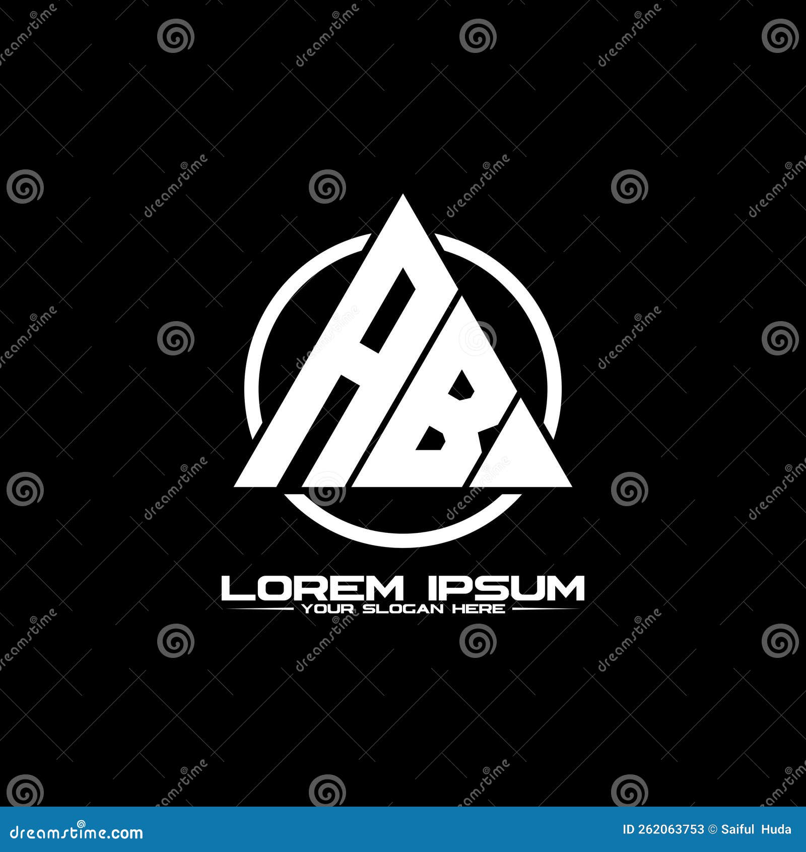 Letter AB Simple Monogram Logo Icon Design. Stock Vector - Illustration ...