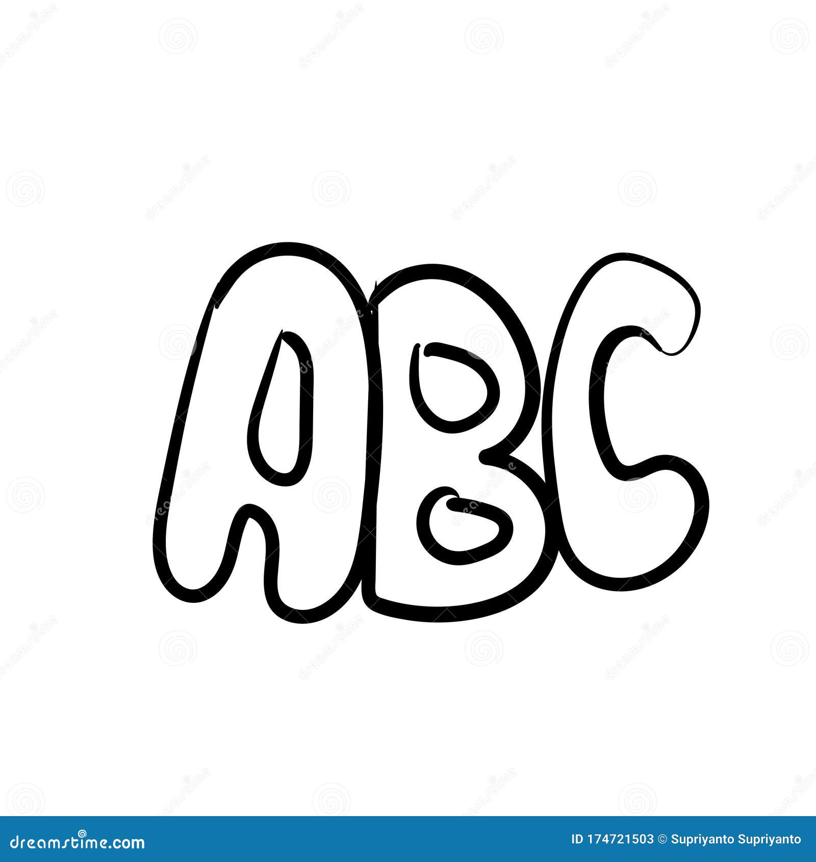 Letter ABC Sketch Doodle Illustration School and Office Stock ...
