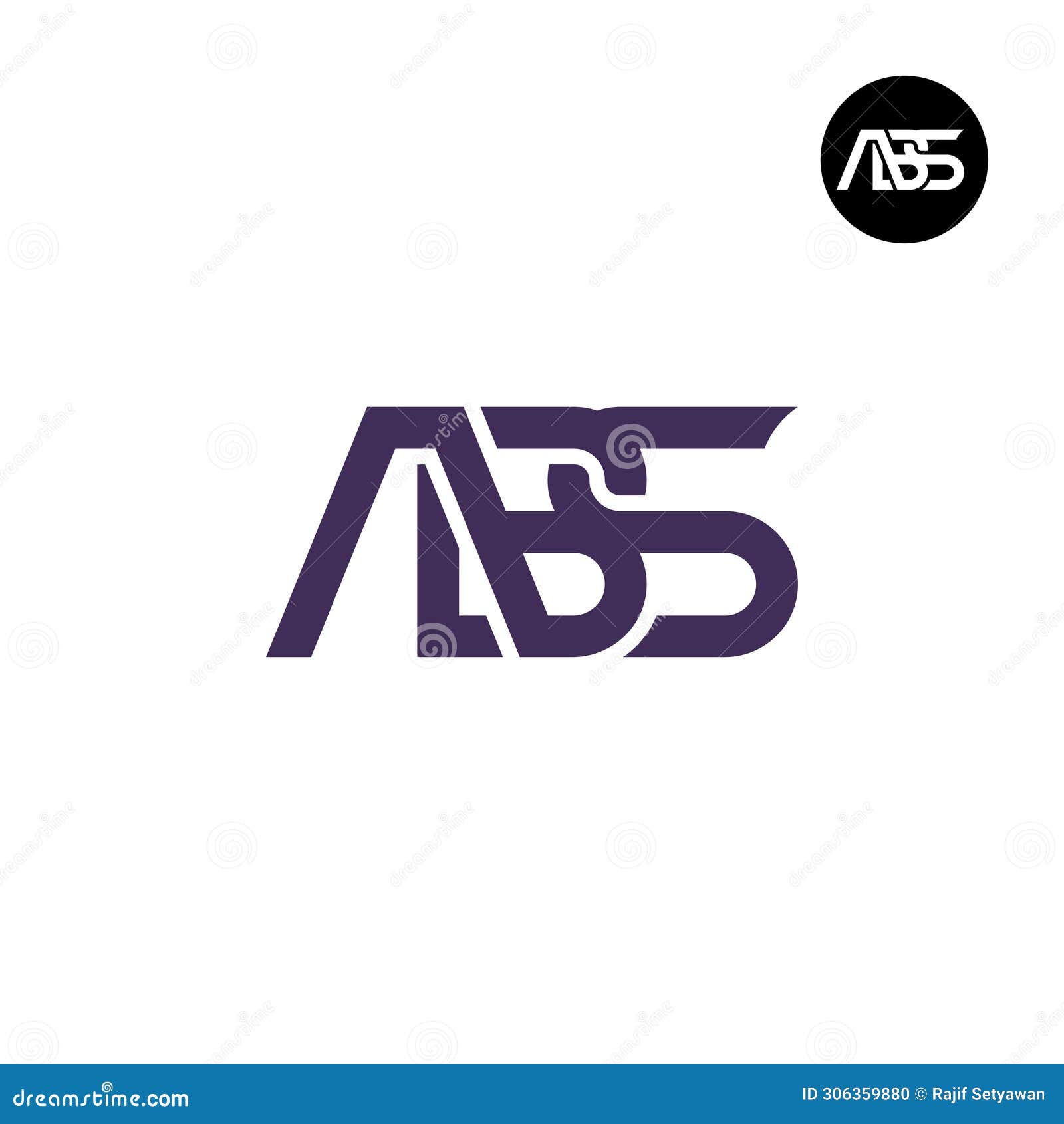 Letter ABS Monogram Logo Design Stock Vector - Illustration of logo ...