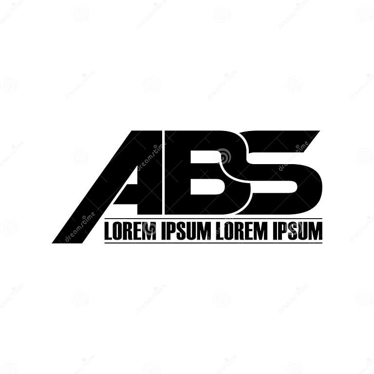 Letter ABS Simple Monogram Logo Icon Design. Stock Vector ...