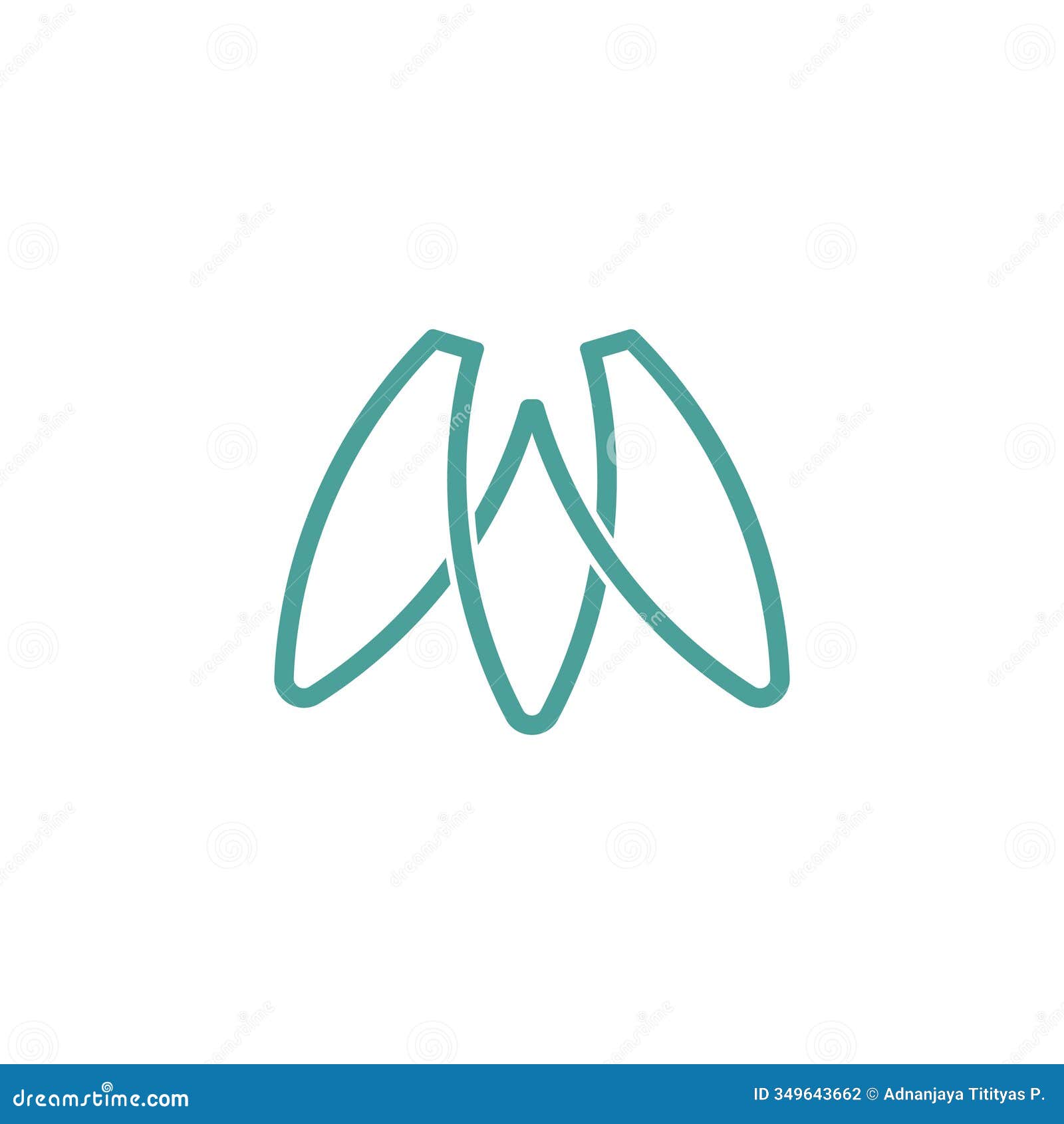 Letter Abstract Bug Wings Simple Logo Vector Stock Vector ...