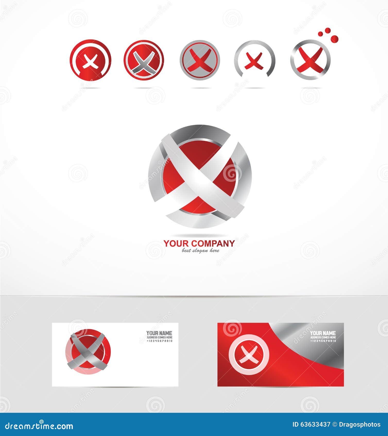 Letter X Abstract Circle Logo Stock Vector - Illustration of card ...