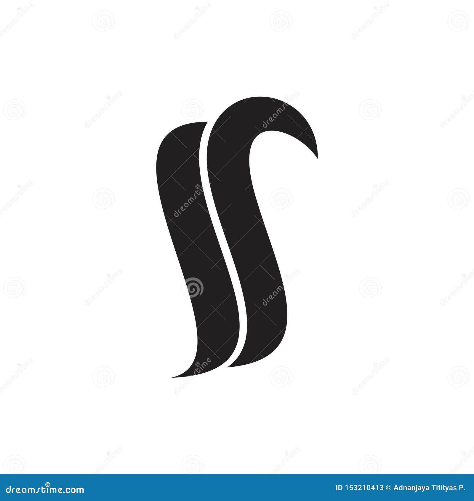 Letter is Abstract Geometric Curves Logo Vector Stock Vector ...